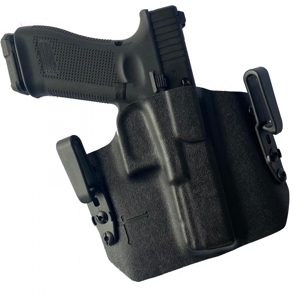 Green Phantom Gun Holster 415 IWB Leather Holster With Body Shield